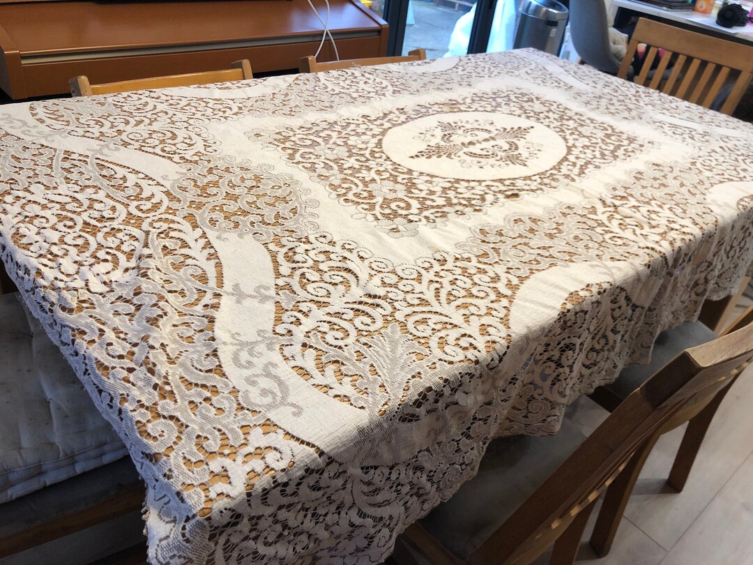 Vintage Lace Tablecloth Table Covering Tablecloth Tea Party Nottingham ...