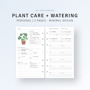 Personal, Plant Planner Inserts Printable Plant Journal Garden Diary ...