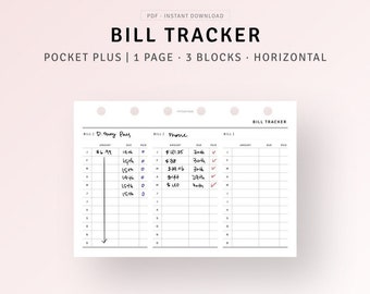 Bill Organizer Printable Pocket Planner Inserts Monthly Bill | Etsy