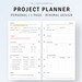 Personal, Project Planner Printable Project Tracker, Task Management ...