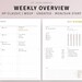 Weekly Overview Template HP Classic Inserts Printable Undated Weekly ...