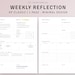 Weekly Reflection Template Printable HP Classic Inserts, Week in Review ...