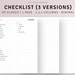 Checklist Printable HP Classic Inserts, Get It Done List, Task ...