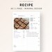 Recipe Planner A5 Size Printable, Kitchen Recipe Template, Simple ...