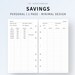 Saving Tracker Personal Planner Inserts Printable Cash Stuffing ...