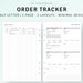 Online Order Tracker Printable Half-letter Inserts, Shopping Tracker ...