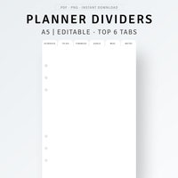Daily Planner | A6 Size Printable Inserts | Schedule Template | to Do ...