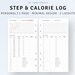 Walking Log Journal Printable Personal Size Inserts, Step Log Tracker ...