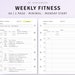 Workout Tracker Printable A6 Inserts, Fitness Calendar Template PDF ...