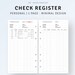 Check Book Register Personal Ring Printable Inserts, Spending Log, Bank ...