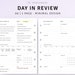 Daily Review Reflection Journal A6 Planner Inserts Printable Daily ...