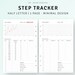 Step Tracker Printable Half Letter Inserts Daily Step Count - Etsy