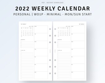 One Page Calendar - Etsy