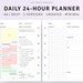 24 Hour Planner A6 Inserts Printable Time Blocking Work Schedule ...
