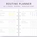 Routine Planner Printable A6 Inserts, Morning Skin Care Routine Tracker ...