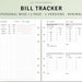 Bill Organizer Personal Wide Inserts Printable Bill Payment Reminder ...