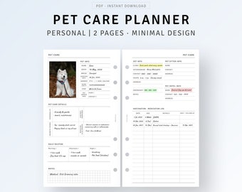 Pet Planner Digital Template for Goodnotes iPad Printable - Etsy