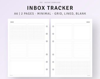 Personal Inbox Tracker Planner Printable to Do List Get It | Etsy