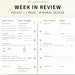 Weekly Review Pocket Planner Inserts Printable Week Reflection Journal ...