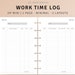 Time Log Tracker Printable HP Mini Inserts, Work Hours Log, Employee ...