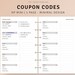 Coupon Tracker Planner HP Mini Inserts Printable, Shopping Discount Log ...