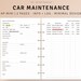 Car Maintenance Log Printable HP Mini Inserts, Auto Mileage Journal ...