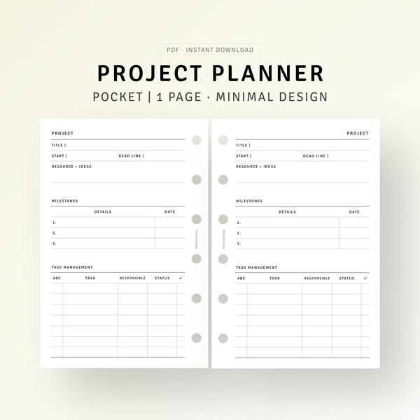 Project Planner - Etsy