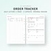 Online Order Tracker Printable Half-letter Inserts, Shopping Tracker ...