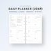 Personal, Daily Planner Pages Printable 2 Days on 1 Page, Undated Daily ...
