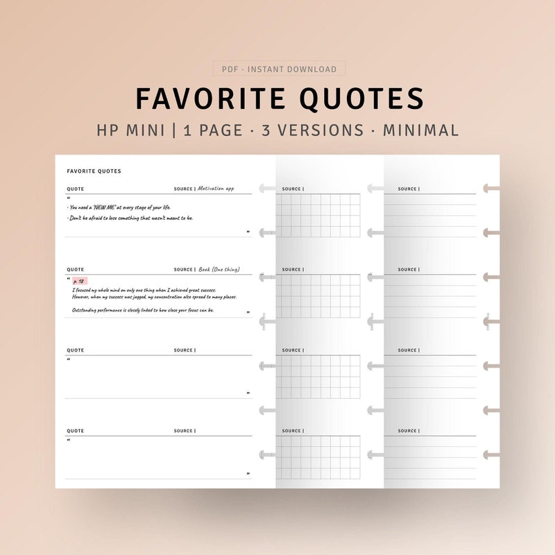 Book Tracker for Hp Mini - Etsy