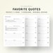Pocket Size, Favorite Quotes Template Printable Positive Mindset Quotes ...