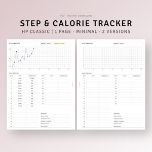 Walking Log Printable HP Classic Size Inserts, Diet Step Tracker ...