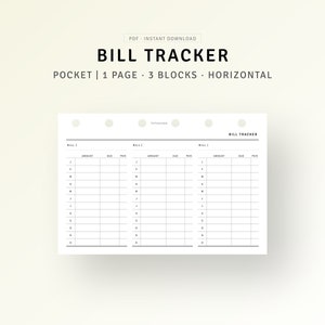 Bill Organizer Printable Pocket Planner Inserts Monthly Bill | Etsy