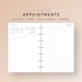 Appointments Tracker Printable Happy Planner Mini Inserts, Appointment ...