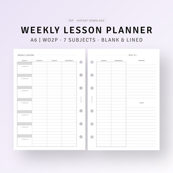 Weekly Study Template - Etsy