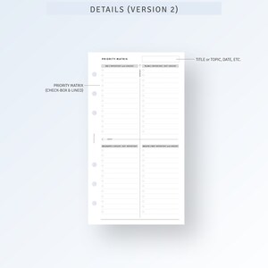 Personal, Priority Matrix Printable Template Decision Matrix ...