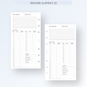 Walking Log Journal Printable Personal Size Inserts, Step Log Tracker, Cardio Workout Tracker ...