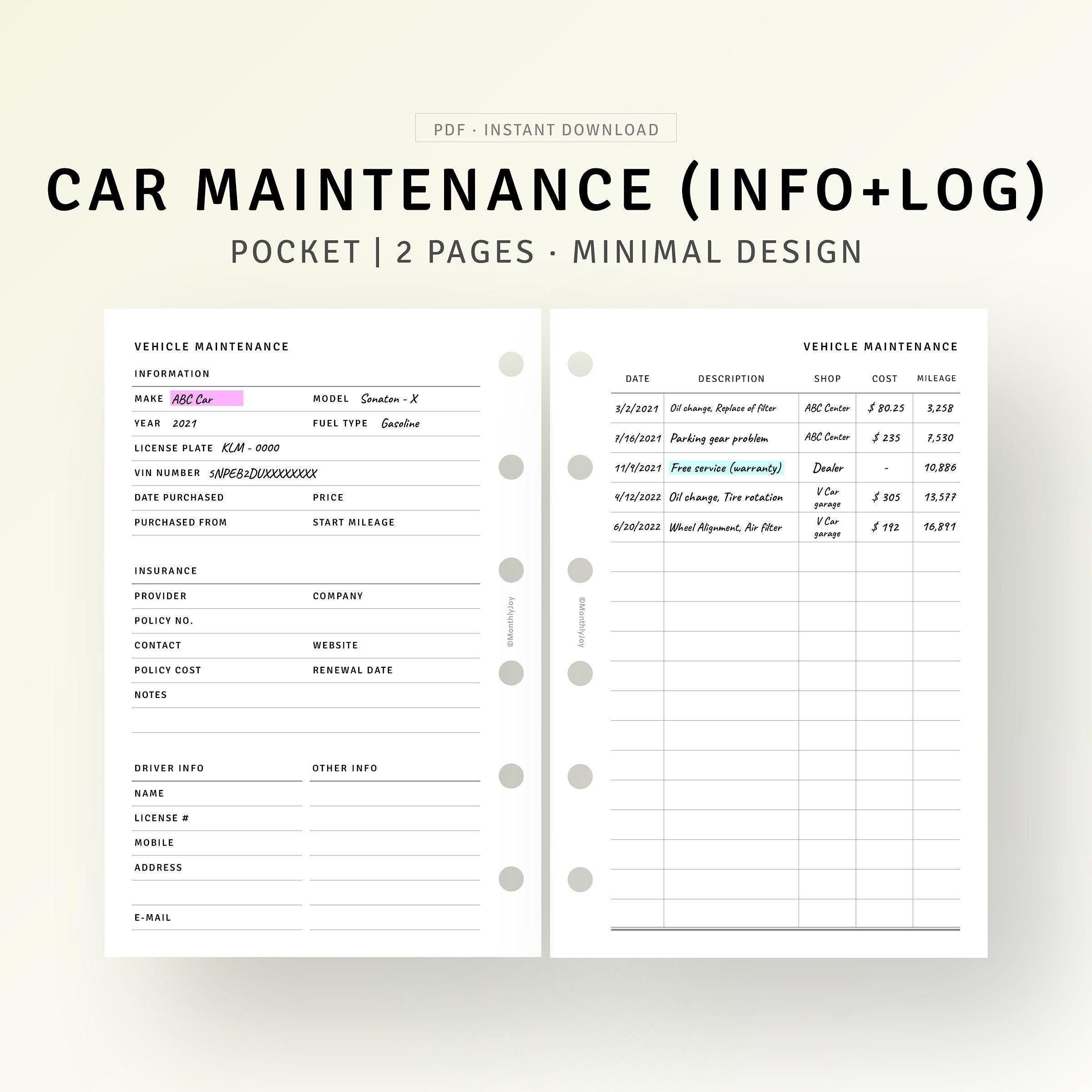 Oil Service Checklist Vector Illustration About Car Maintenance