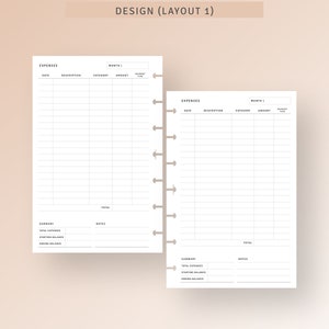 Expense Tracker Printable HP Mini Inserts, Spending Organizer, Personal ...