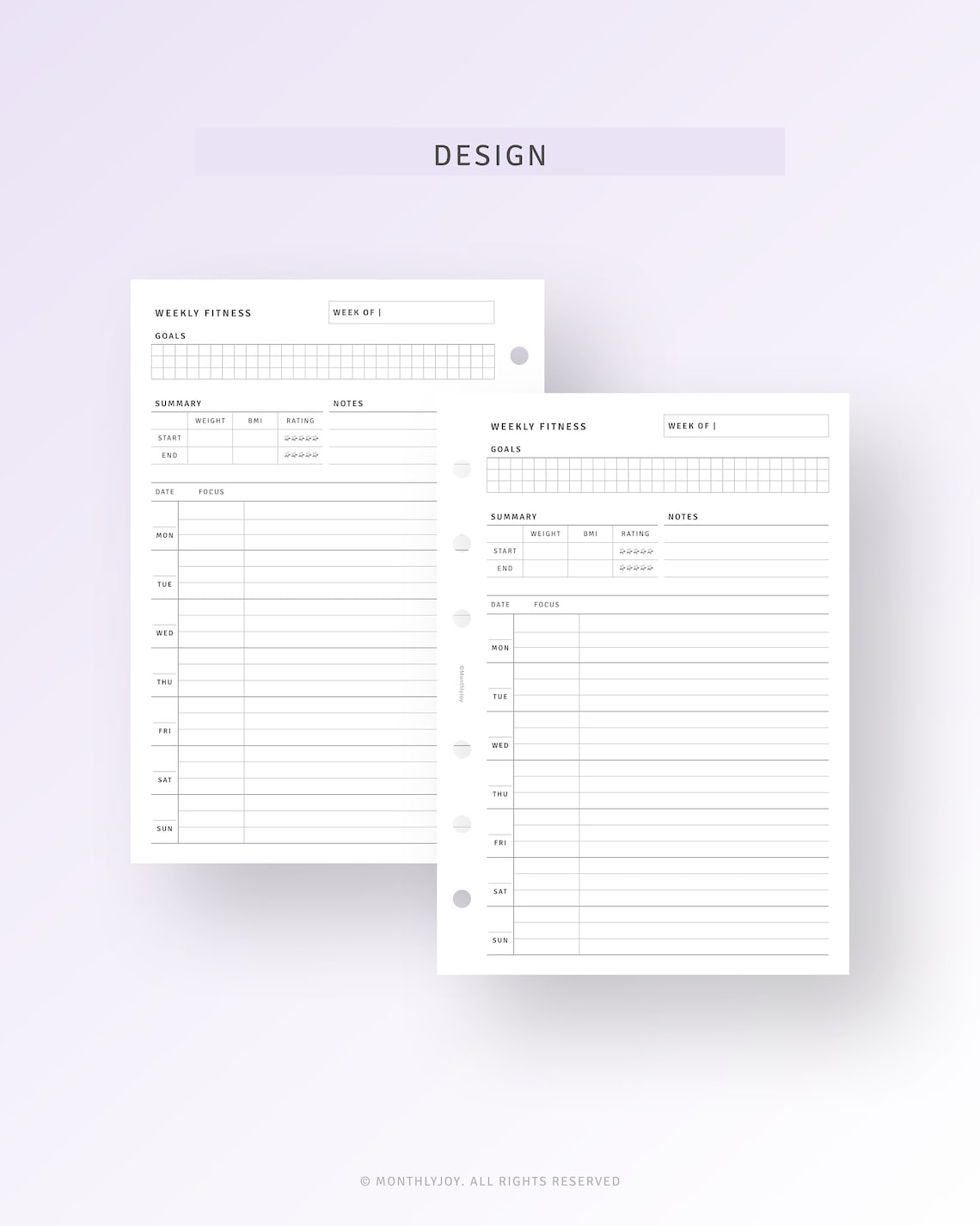 Workout Tracker Printable A6 Inserts, Fitness Calendar Template PDF ...