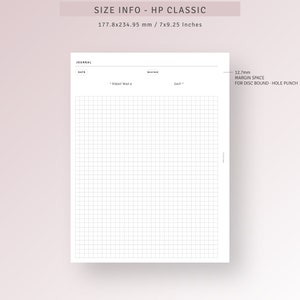 Daily Journal Printable HP Classic Binder, Memory Diary, Daily Review ...