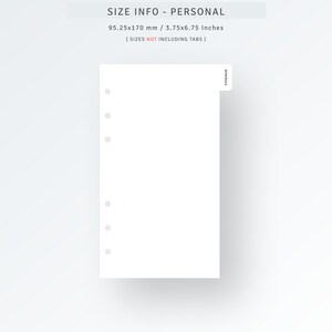 Personal Planner Dividers Printable Template, PDF, PNG, Editable ...