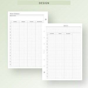 Weekly Schedule Template Personal Wide Printable, Undated Weekly Hourly ...