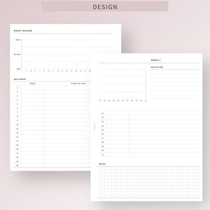 Daily Mood Tracker Printable HP Classic Size Inserts, Mindfulness ...