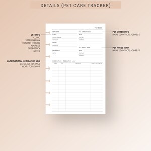 Pet Planner Printable Happy Planner Mini Inserts, Cat Dog Planner ...