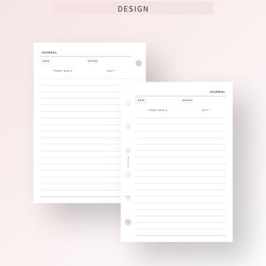 Daily Journal Pages Printable Pocket Plus Inserts, Daily Reflection ...