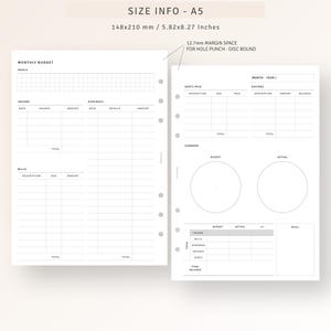 20 Finance Budget Planner A5 Inserts Printable Bundle, Money Savings ...