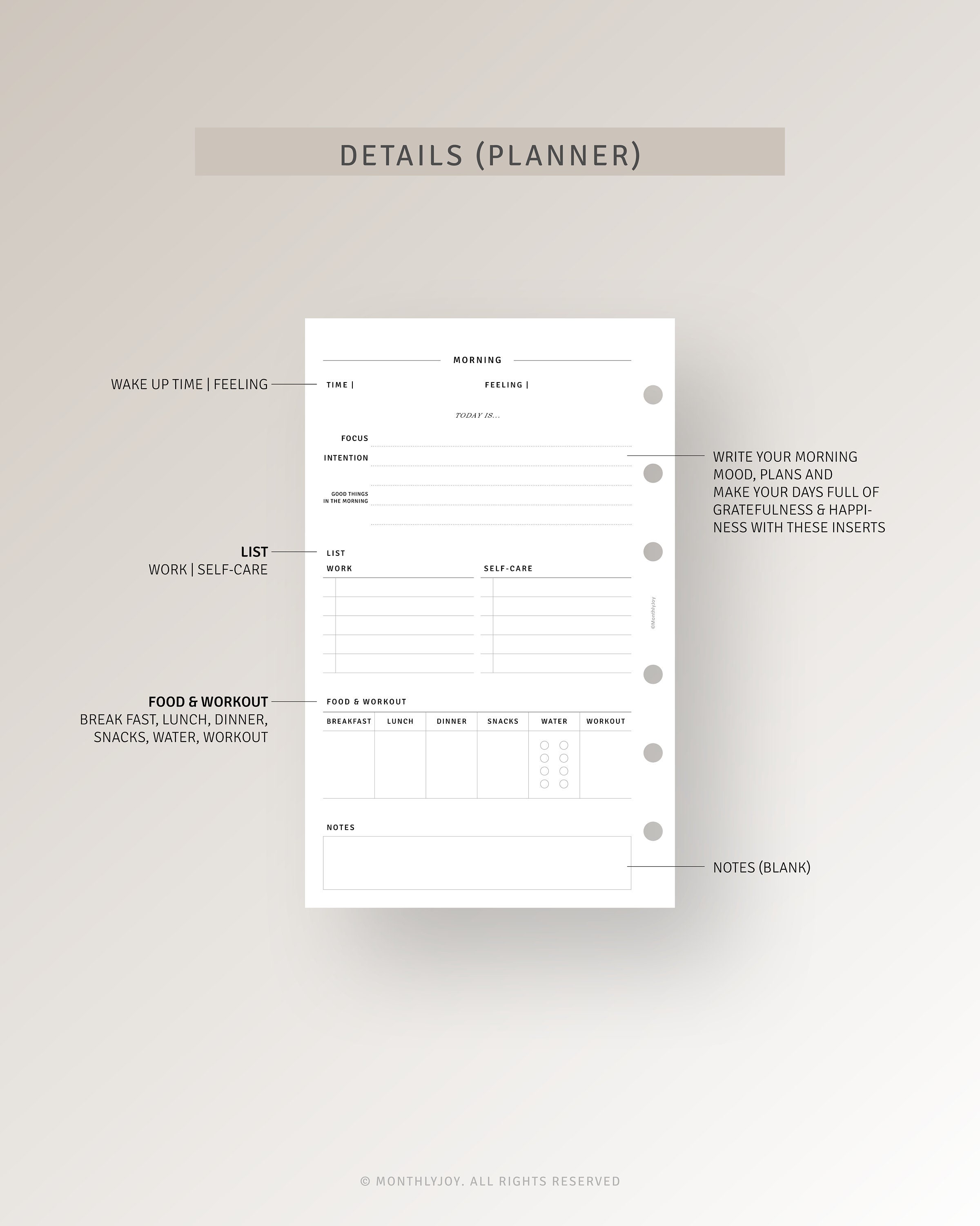 Self-care Planner FC Compact Inserts Printable Daily - Etsy