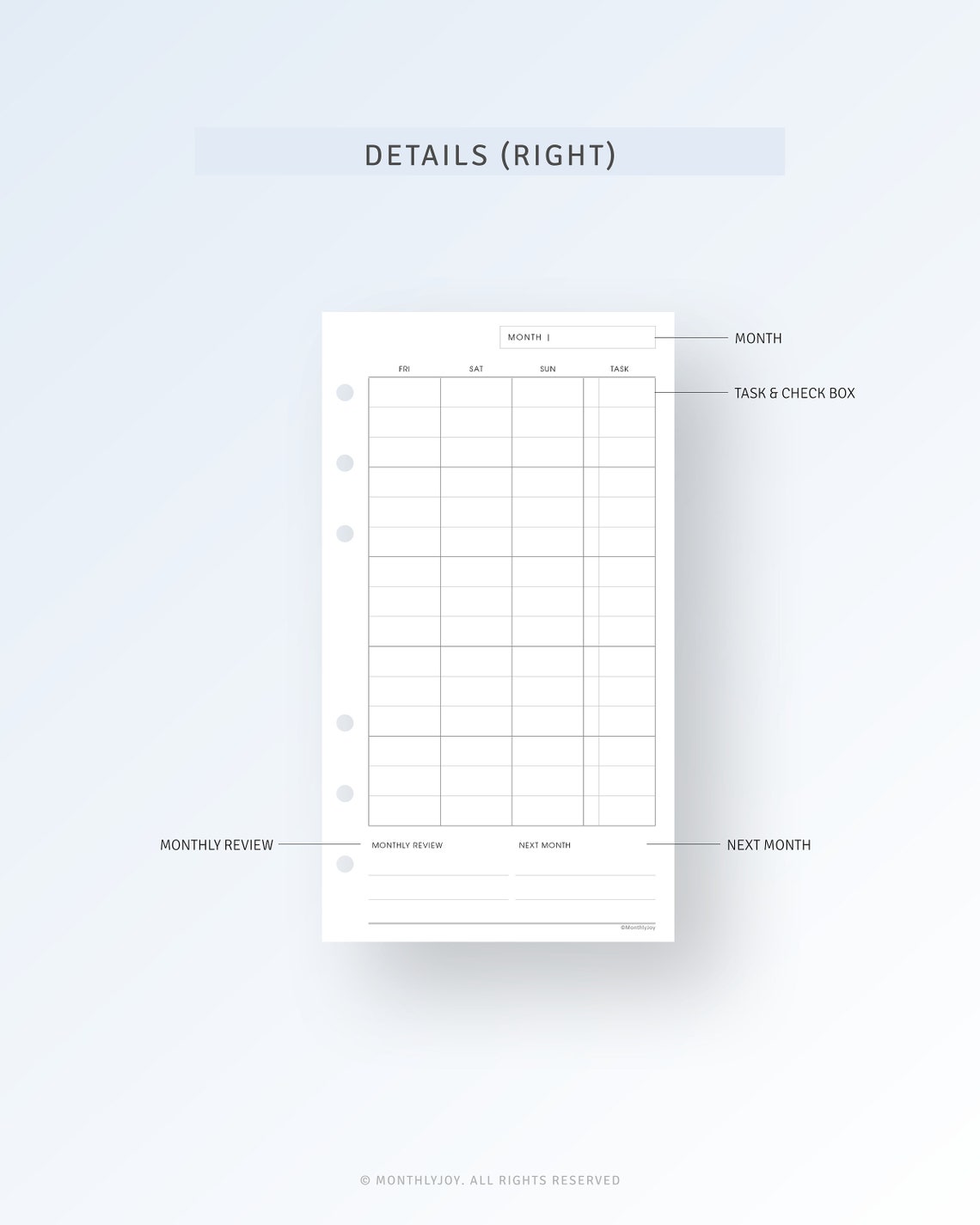 Personal Monthly Planner Printable Template Undated Monthly - Etsy