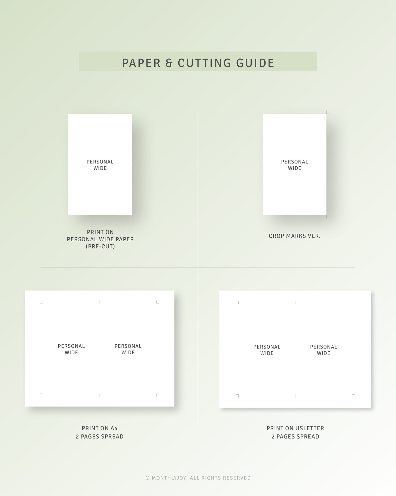 Weekly Overview Template Printable Personal Wide Inserts, Undated ...